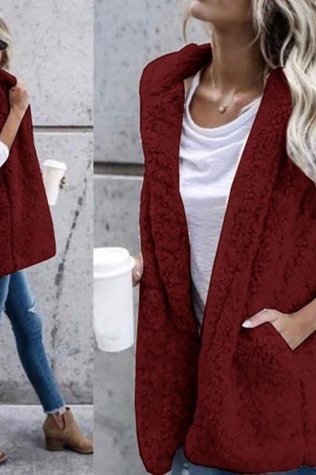 Loose Sleeveless Jacket AX110702ax on Luulla